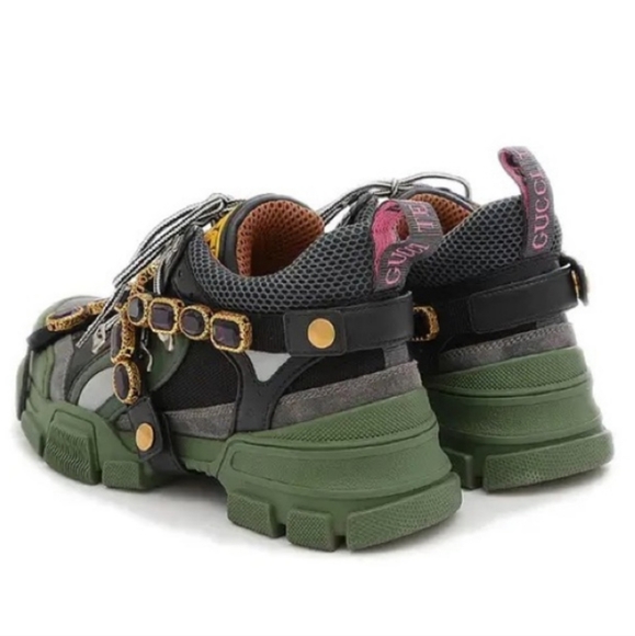 Gucci | Shoes | Gucci Flashtrek Sneakers With Removable Crystals New ...